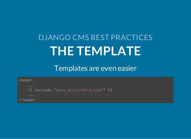 Django cms best practices