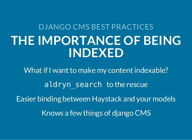 Django cms best practices