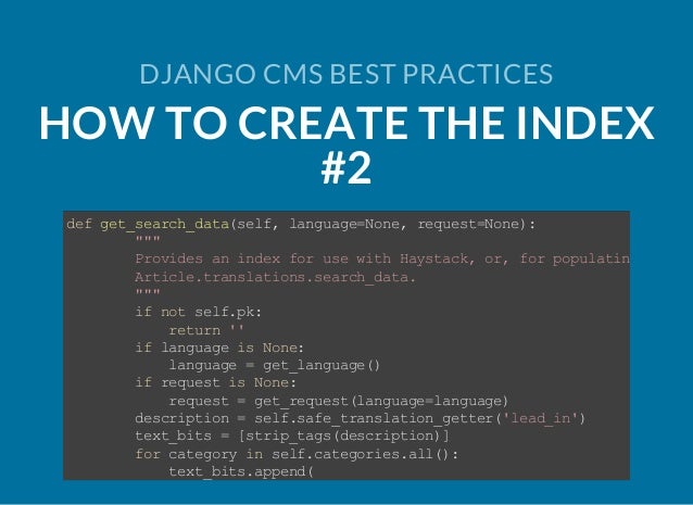 Django cms best practices