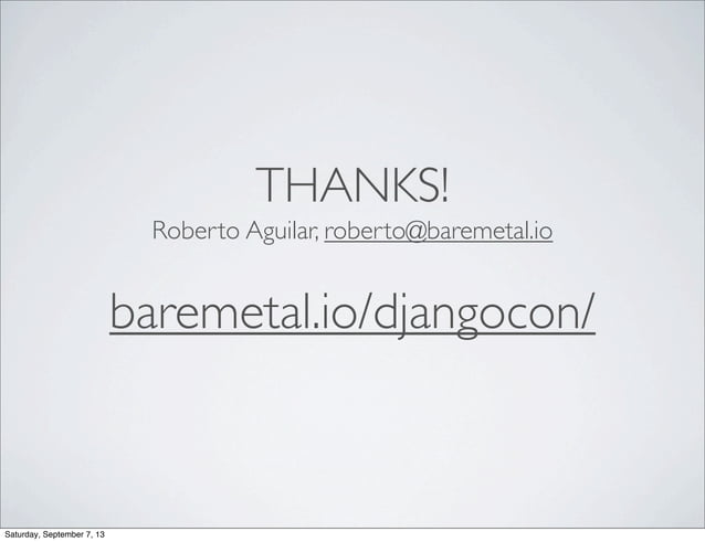 Building a platform with Django, Docker and Salt | Djangocon lightning ...