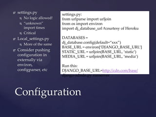 Django deployment best practices | PPT
