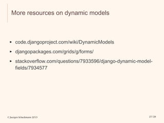 Dynamic Models with Django | PDF