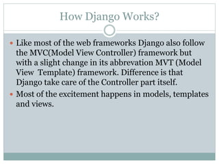 Django framework | PPT