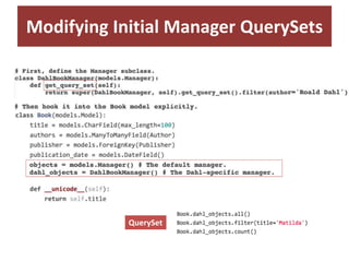 Django: Advanced Models | PPTX | Databases | Computer Software and Applications