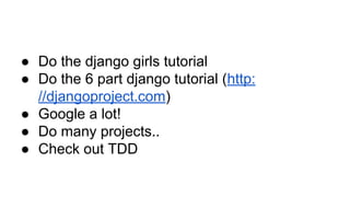 Django Girls Mbale [victor's sessions] | PDF | Web Design and HTML | Internet