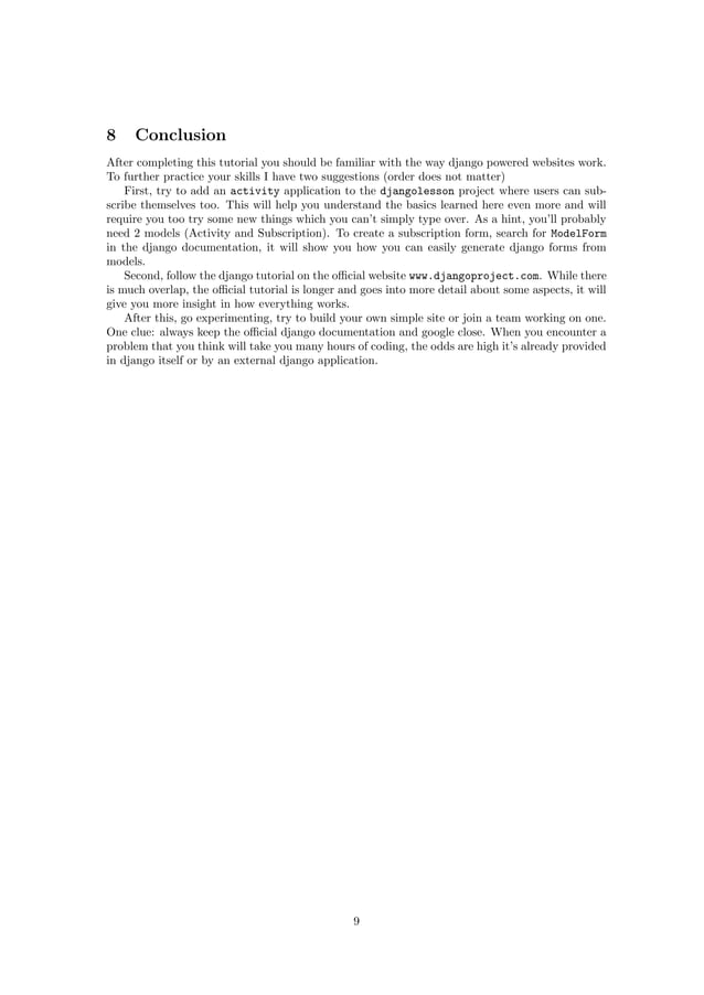 Django tutorial | PDF