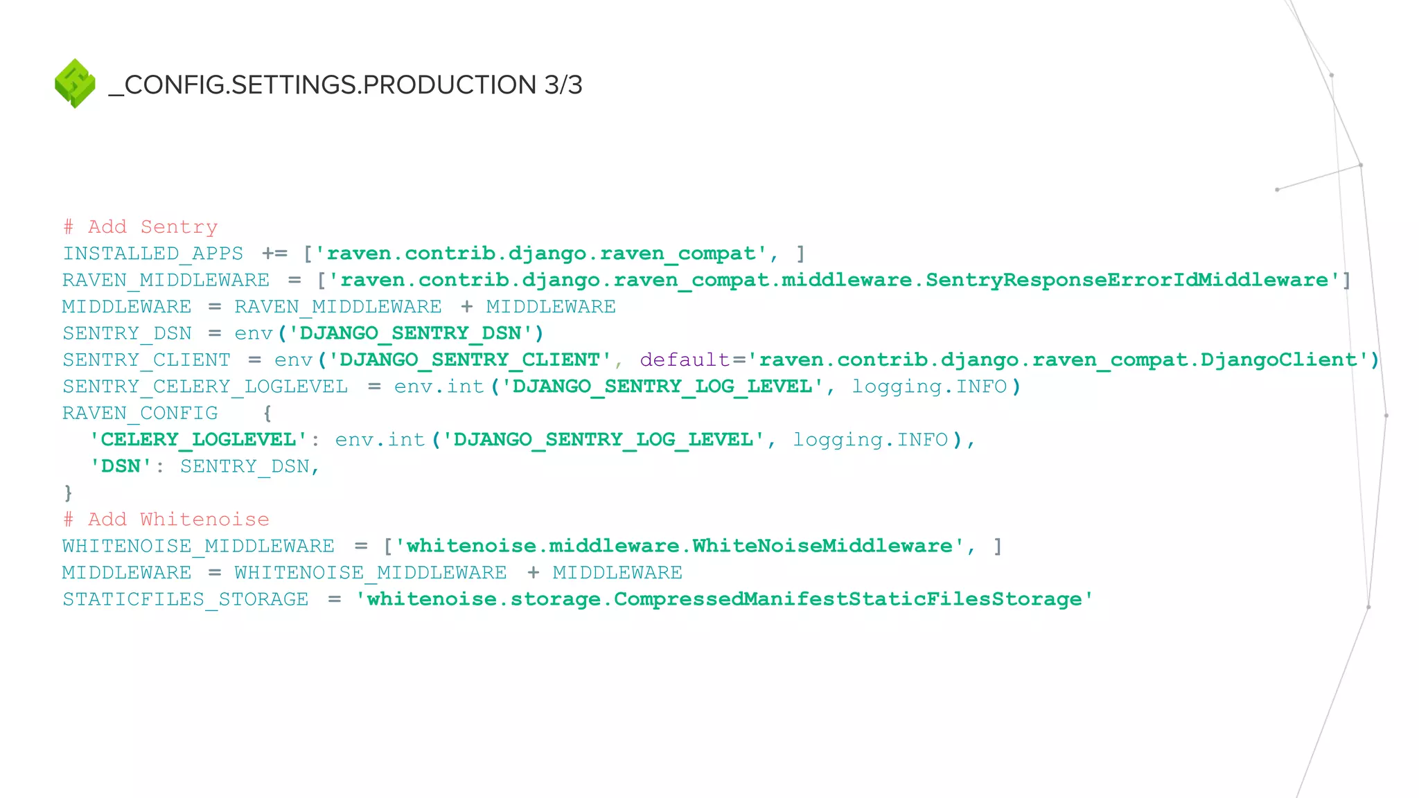 Configuring Django projects for multiple environments | PDF