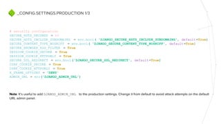 Configuring Django projects for multiple environments | PDF