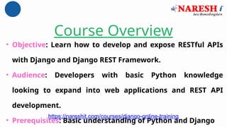 Django with REST API Online Training - NareshIT | PPTX | Web Development | Internet