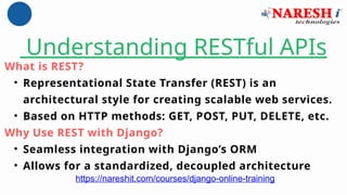 Django with REST API Online Training - NareshIT | PPTX | Web Development | Internet