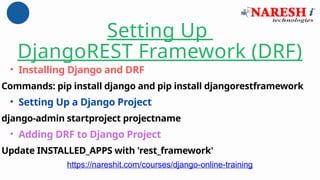 Django with REST API Online Training - NareshIT | PPTX | Web Development | Internet