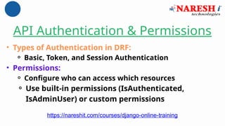 Django with REST API Online Training - NareshIT | PPTX | Web Development | Internet