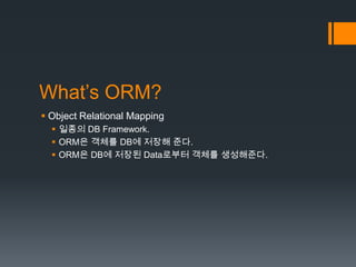 Basic Django ORM | PPTX