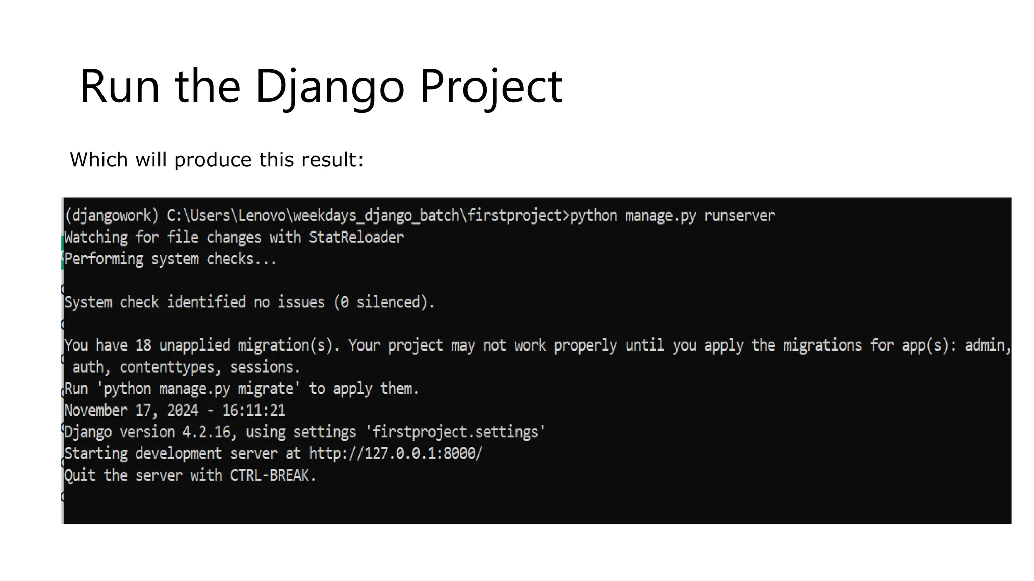How To Create A Django Project Procedure Ppt