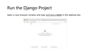 How to create a django project procedure | PPT