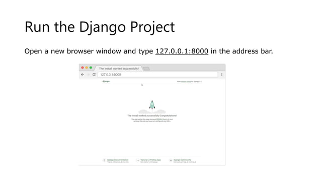 How to create a django project procedure | PPT