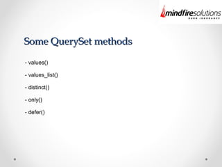 Django-Queryset | PPT