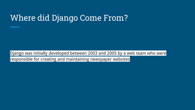 Django & React | PPT