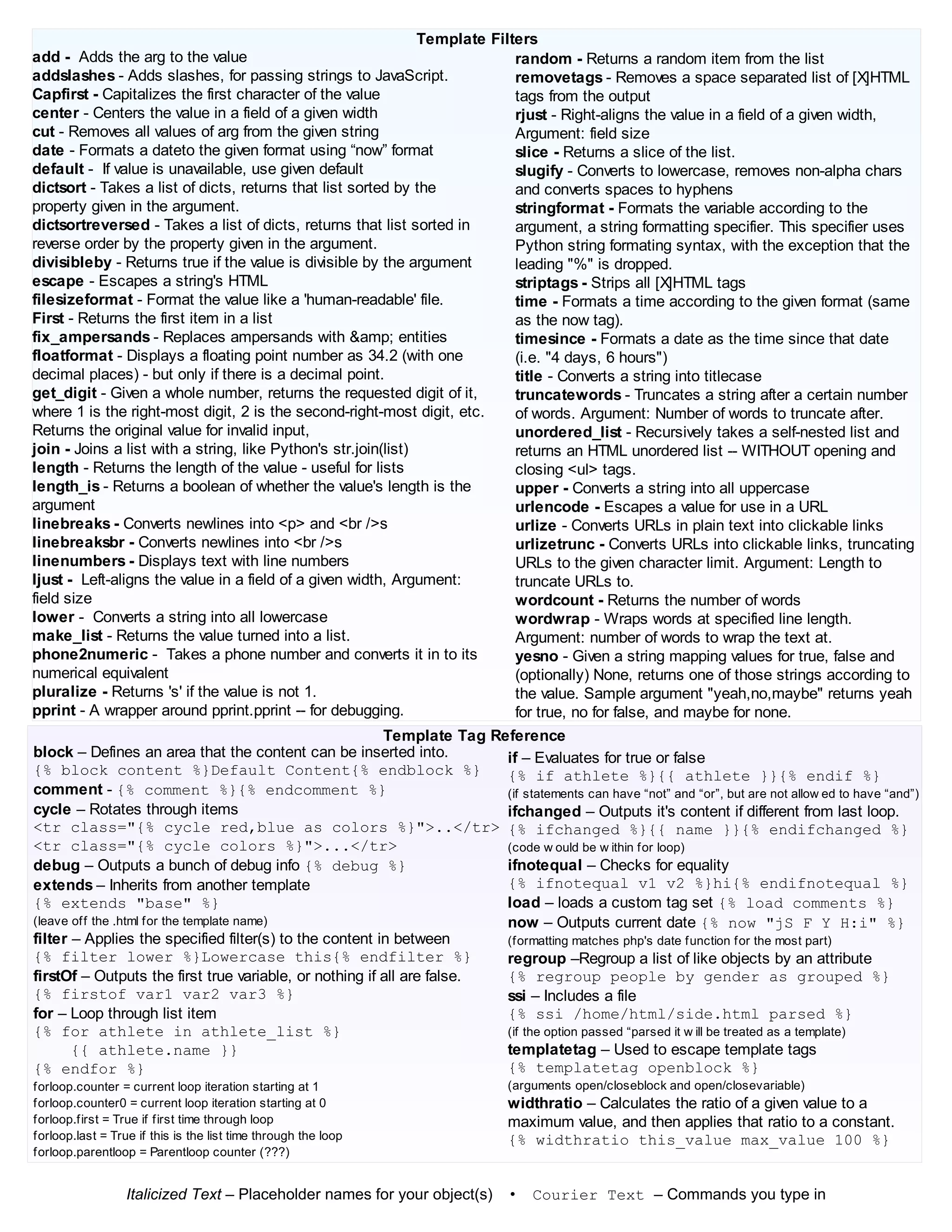 django_reference_sheet | PPT