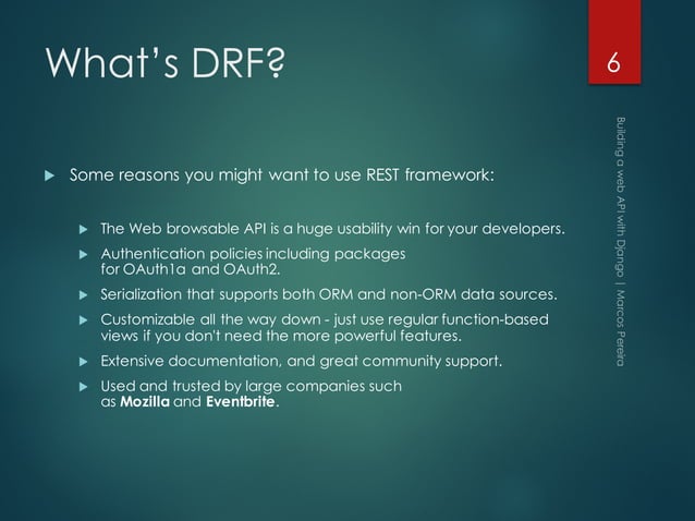 Django Rest Framework - Building a Web API | PDF
