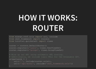 Django rest framework in 20 minuten | PPT