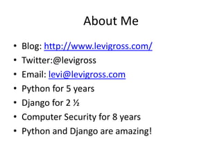 Django Web Application Security | PPTX