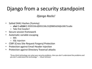 Django Web Application Security | PPTX