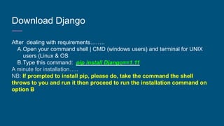 Django simplified : by weever mbakaya | PPTX
