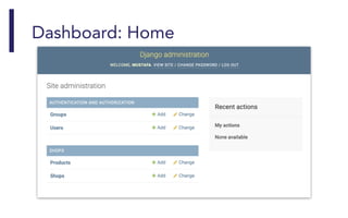 Django superpower: User Dashboards | PPT
