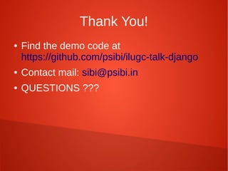 Django talk | PDF