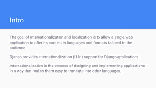 Django Translations: Internationalization | PPTX