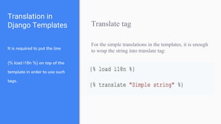 Django Translations: Internationalization | PPT