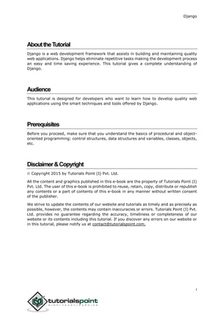 Django tutorial | PDF