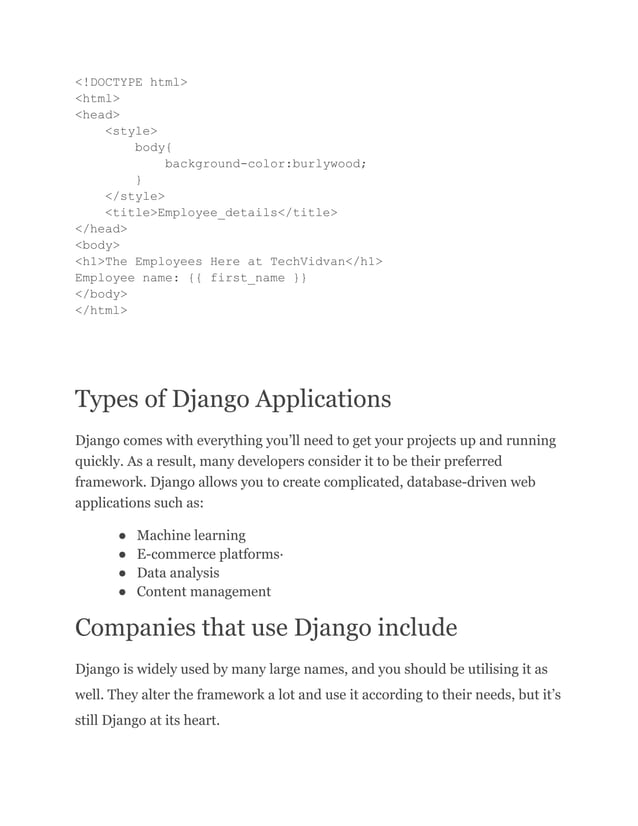 Django Tutorial Let S Take A Deep Dive Into Django S Web Framework Pdf