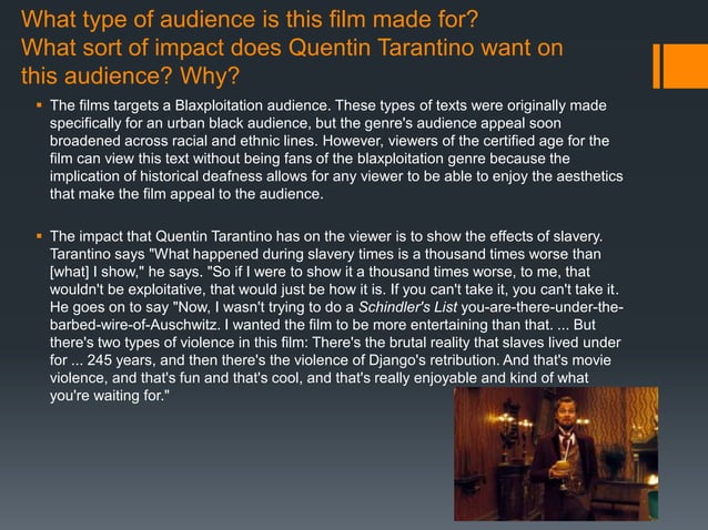 Django unchained analysis | PPTX