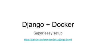 Django via Docker | PPT