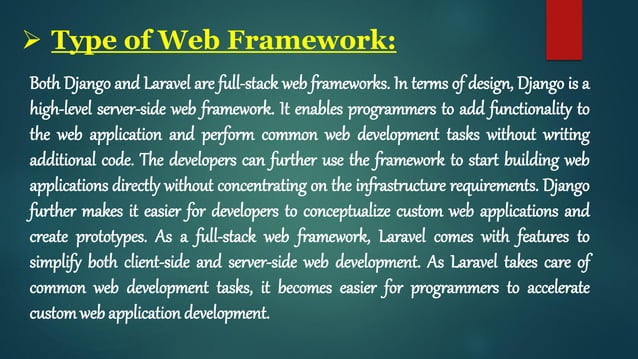 Django vs laravel | PPT