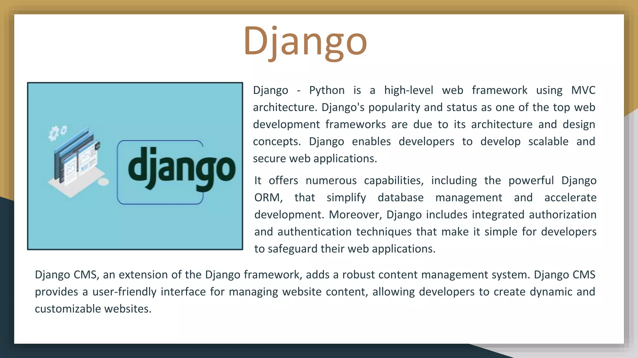 Django VS Laravel | PPTX | Web Development | Internet