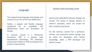 Django VS Laravel | PPTX | Web Development | Internet