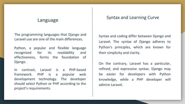 Django VS Laravel | PPTX | Web Development | Internet
