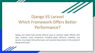 Django VS Laravel | PPTX | Web Development | Internet