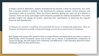 Django VS Laravel | PPTX | Web Development | Internet