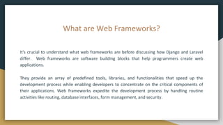 Django VS Laravel | PPTX | Web Development | Internet