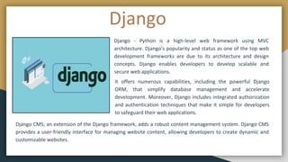 Django VS Laravel | PPTX | Web Development | Internet