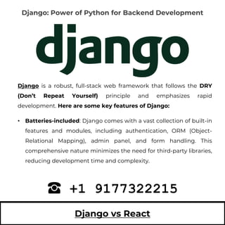 Django vs React: Which is Better for Web Development? - Semiosis ...