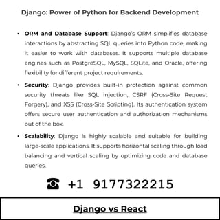 Django vs React: Which is Better for Web Development? - Semiosis Software Private Limited | PDF