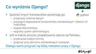 Django - webowy framework dla wymagających | PPT