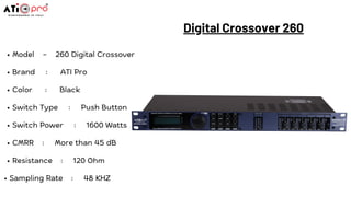 ATI Pro DJ Crossover Networks in India at Best Prices | PDF