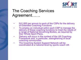 CSP & Coaching System Support Netwrok | PPT