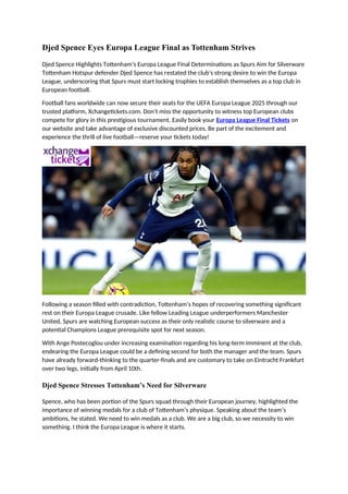 Djed Spence Eyes Europa League Final as Tottenham Strives.docx